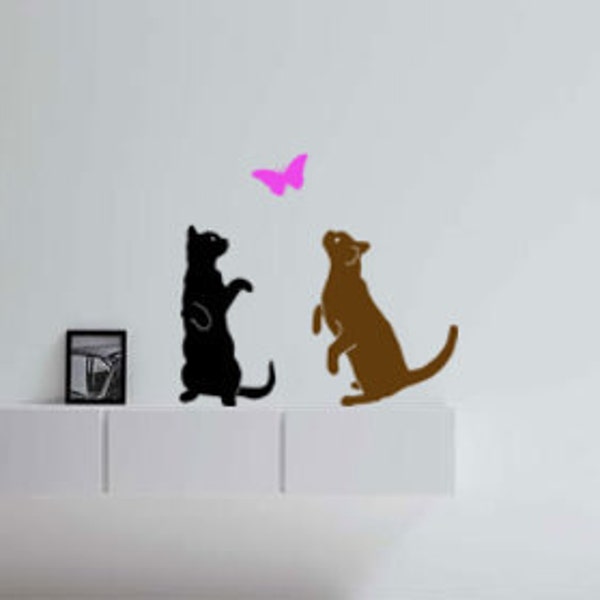 Cat Wall Decals - Etsy