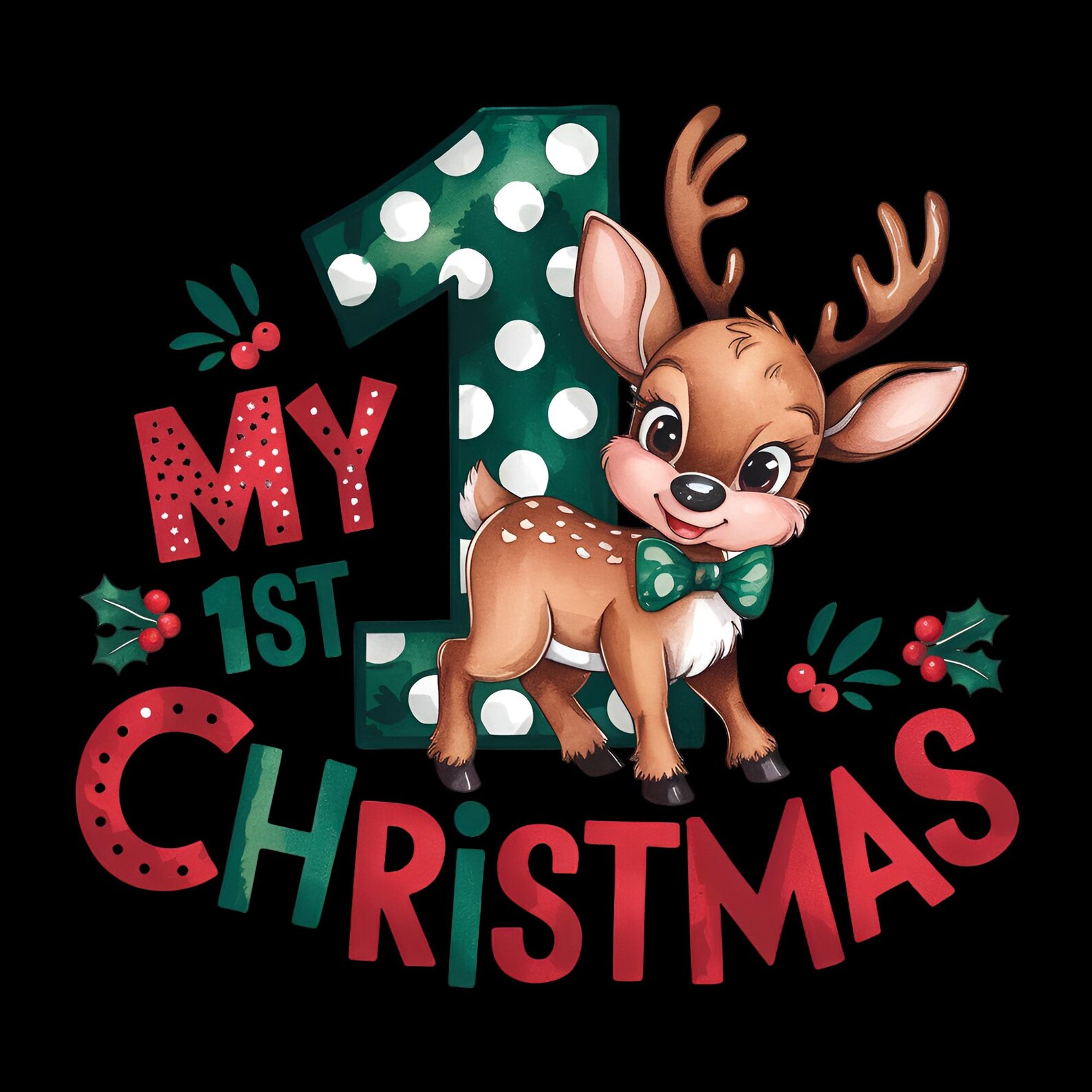Baby's First Christmas SVG PNG, Transparent Reindeer, Winter Cricut ...
