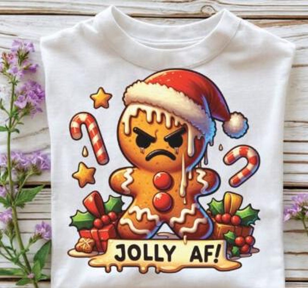 Funny Christmas SVG Bundle: Jolly AF Gingerbread (instant Download) - Etsy