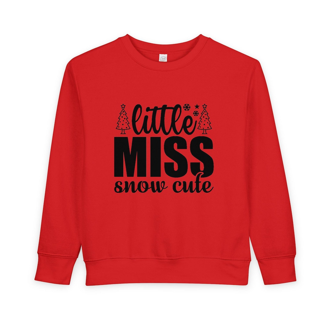 Little Miss Snow Cute Sweatshirt | Kids Christmas Winter Holiday Top - Etsy
