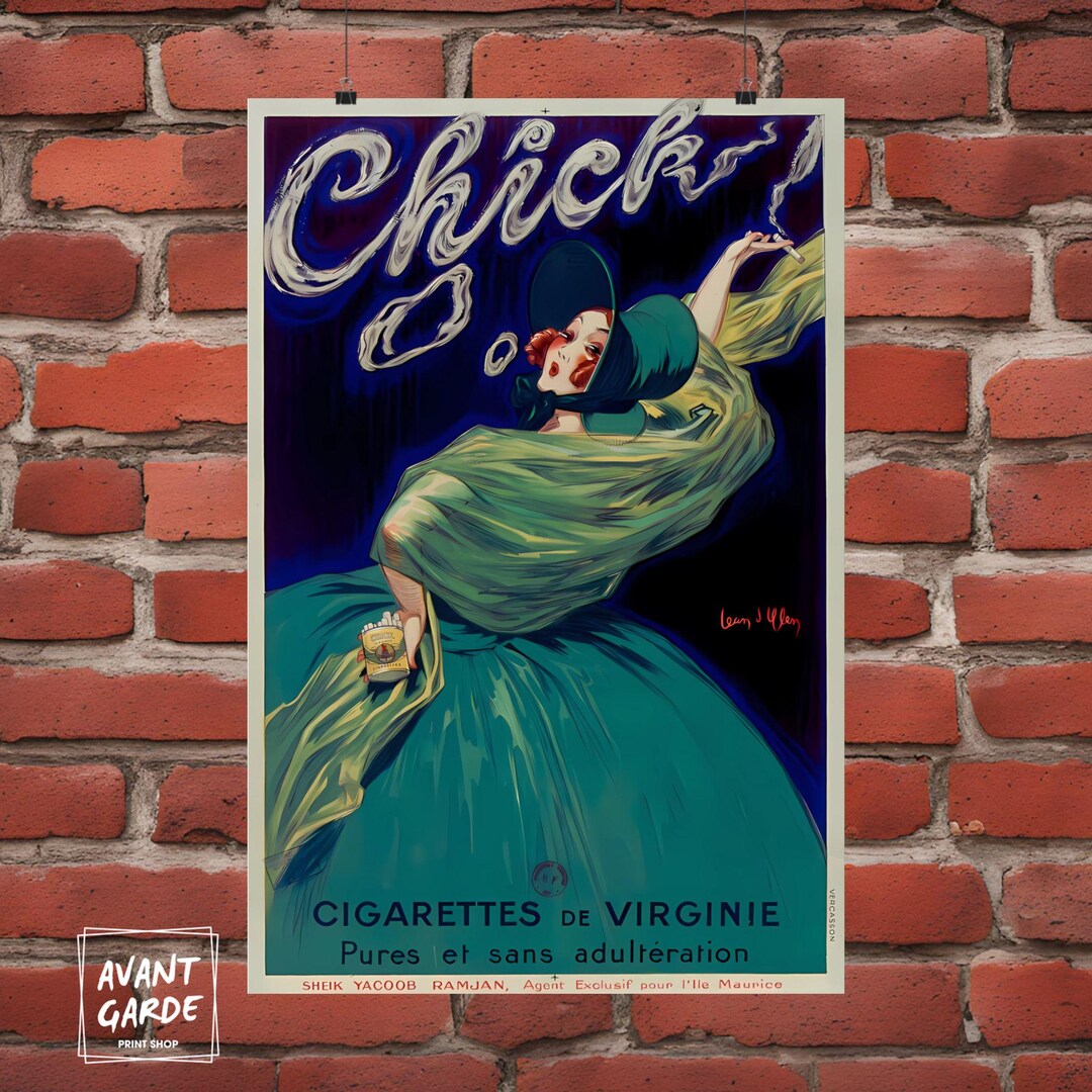 Vintage Cigarette Ad Poster Lady Smoking Advertisement Reproduction ...