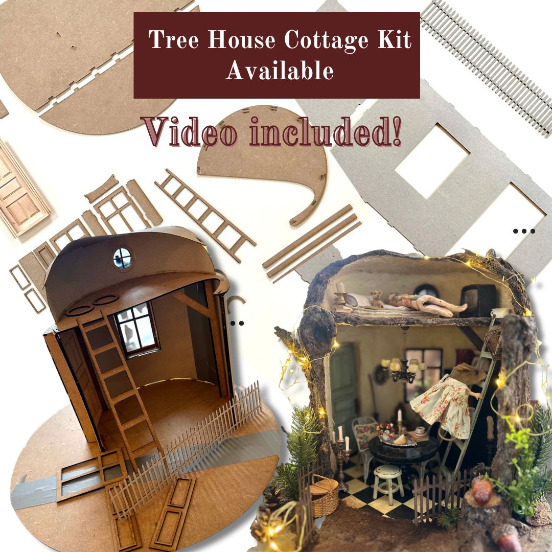 The Minimice Cottage Tree House Kit - Etsy