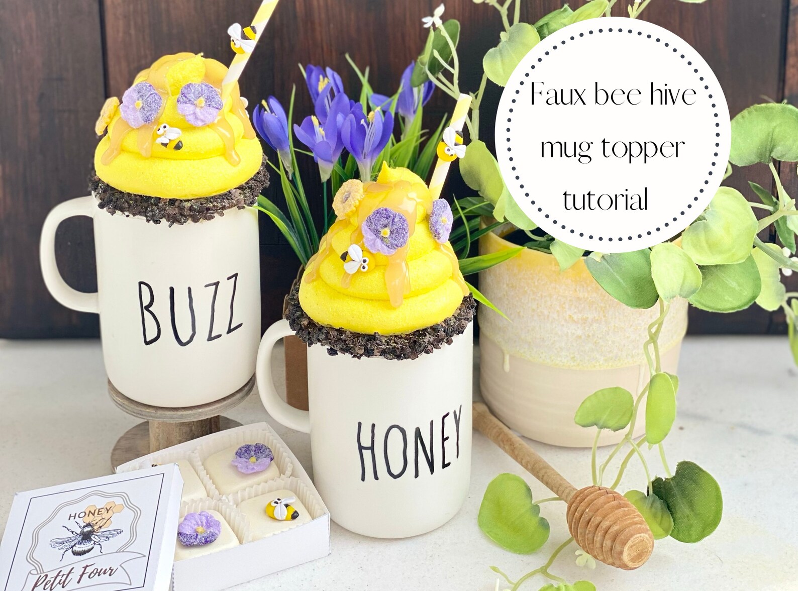 Faux Bee Hive Mug Topper Video Tutorial - Etsy