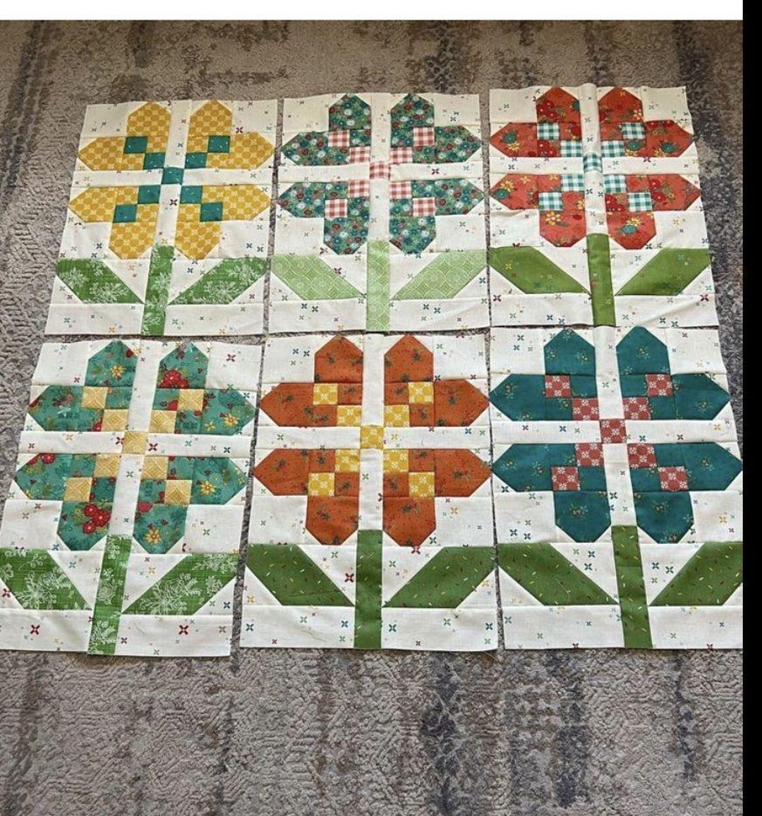 Floral Petal Pathways Quilt Pattern: 50x54 Printed Design - Etsy