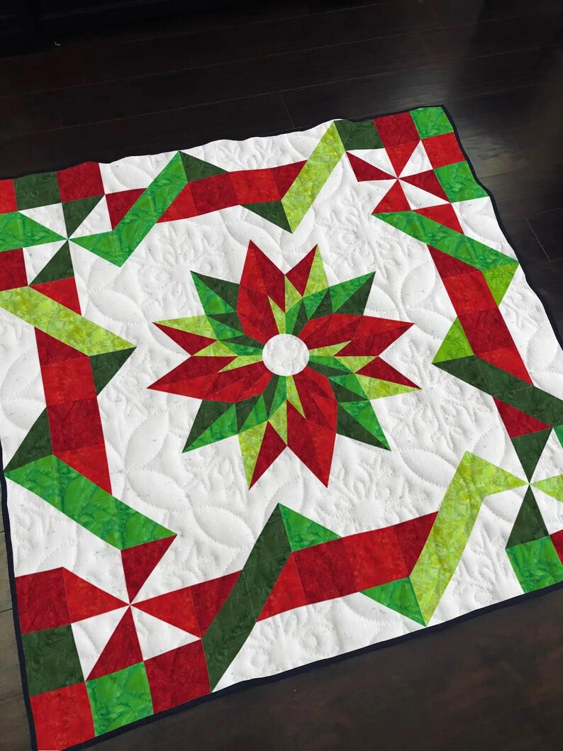 Christmas Starburst Quilt Pattern - Etsy