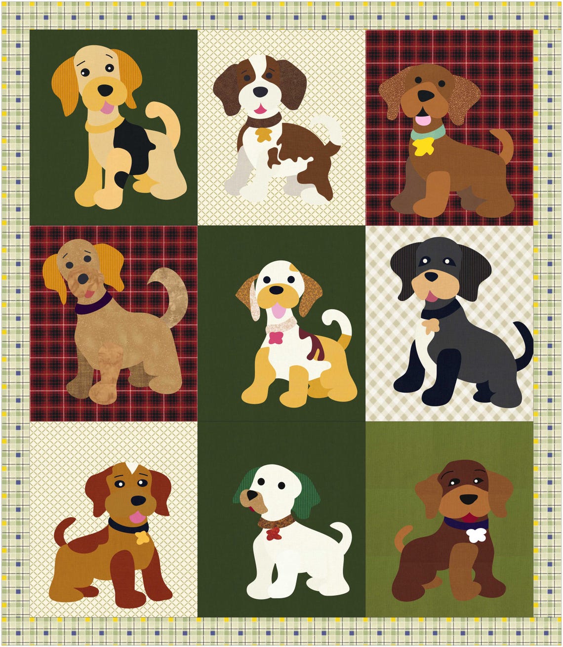 Pup Garden Quilt Pattern - Etsy
