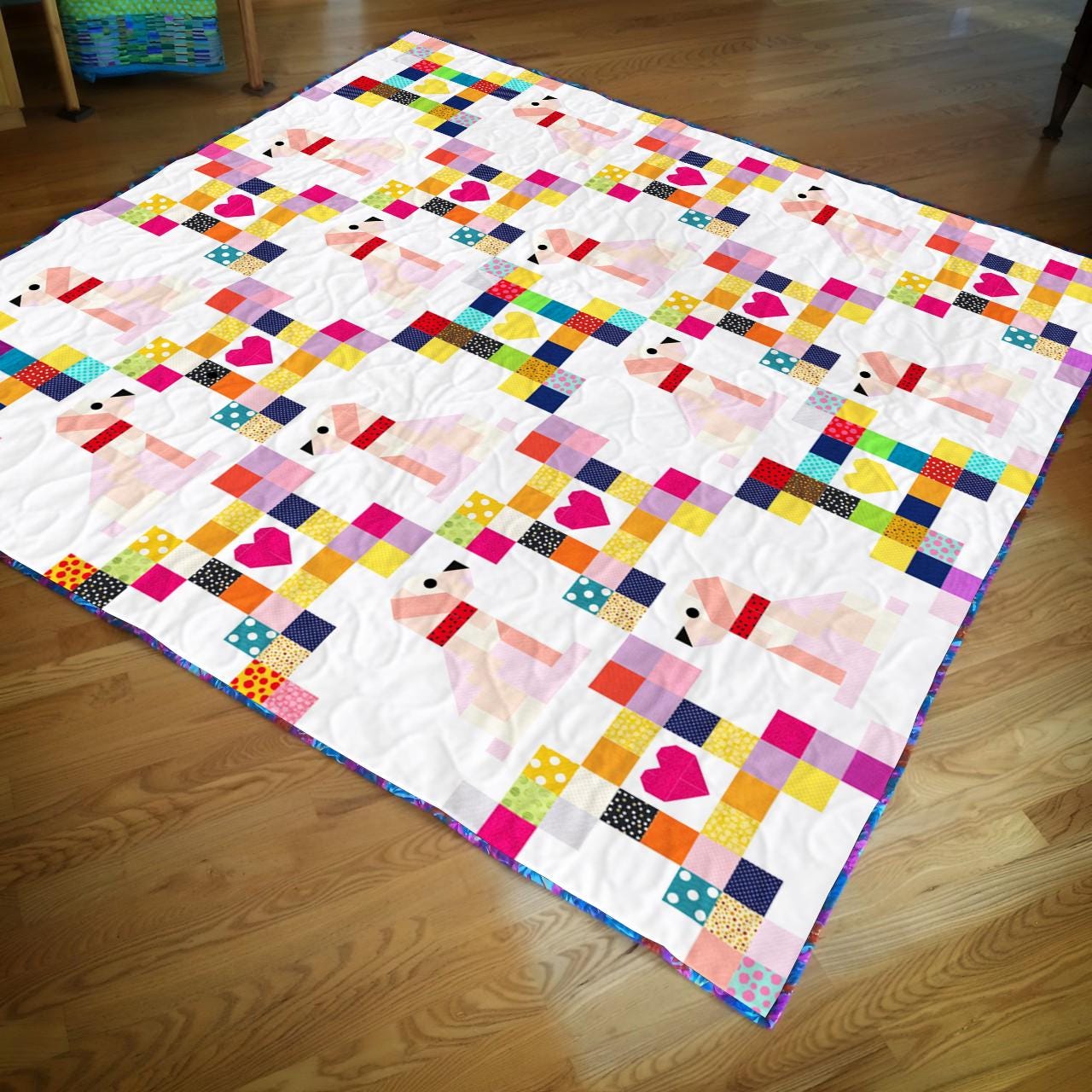 Puppy Love Patchwork Quilt Pattern - Etsy
