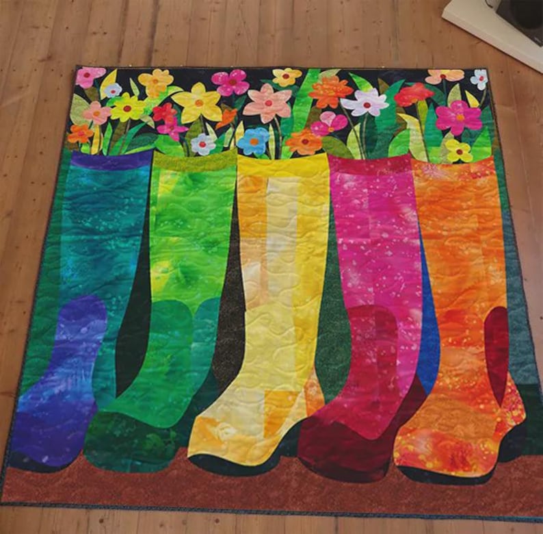 Blooming Boots Quilt Pattern - Etsy