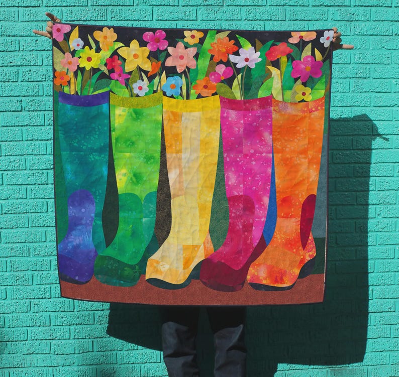 Blooming Boots Quilt Pattern - Etsy