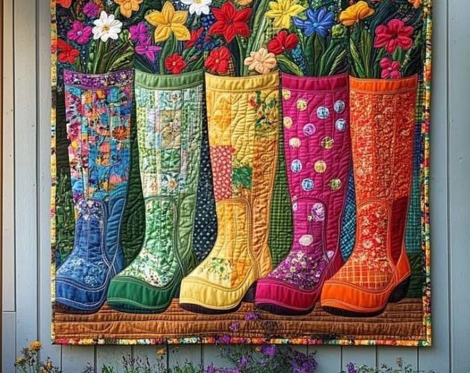 Blooming Boots Quilt Pattern - Etsy