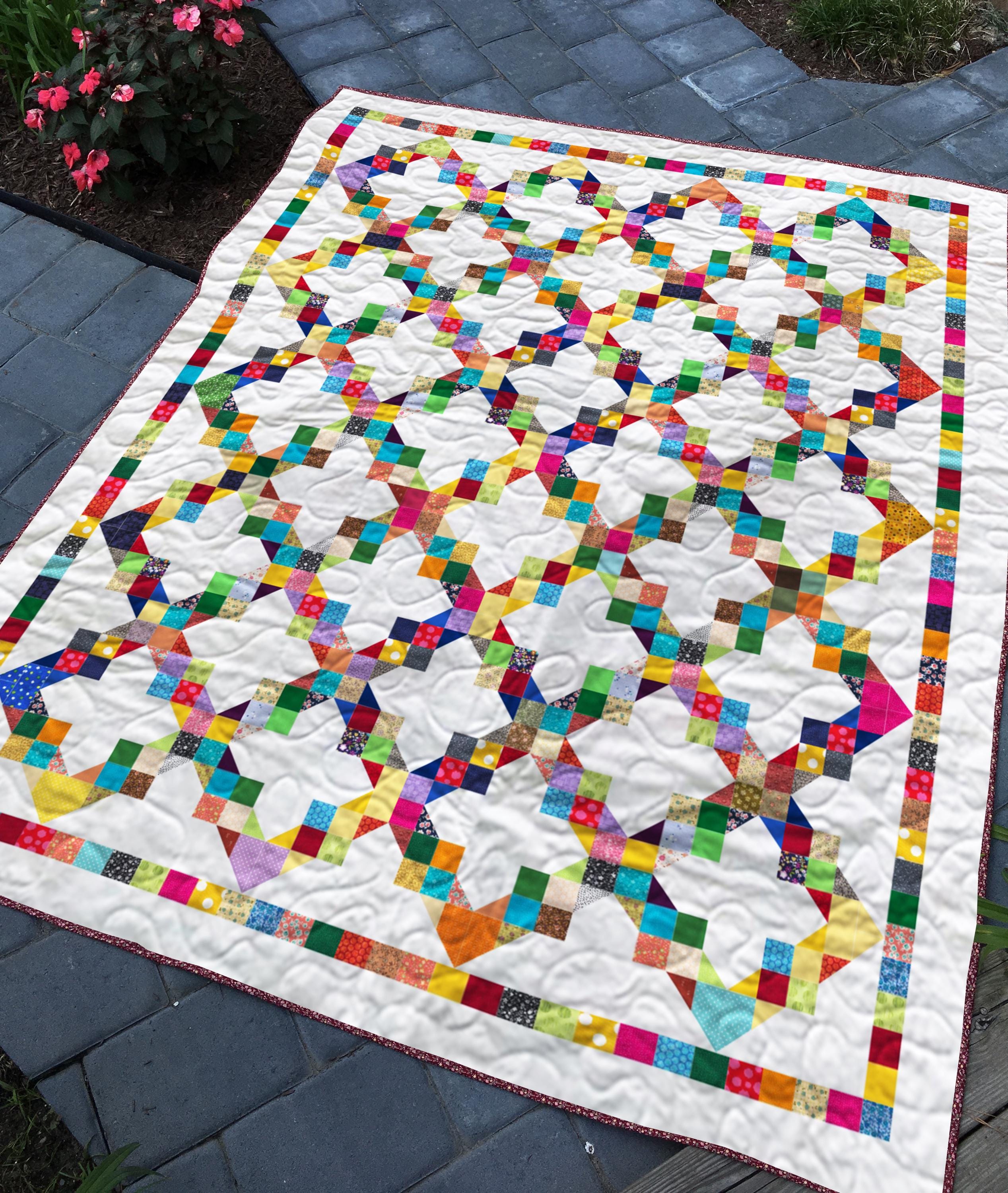 Linked Rainbows Quilt Pattern - Etsy