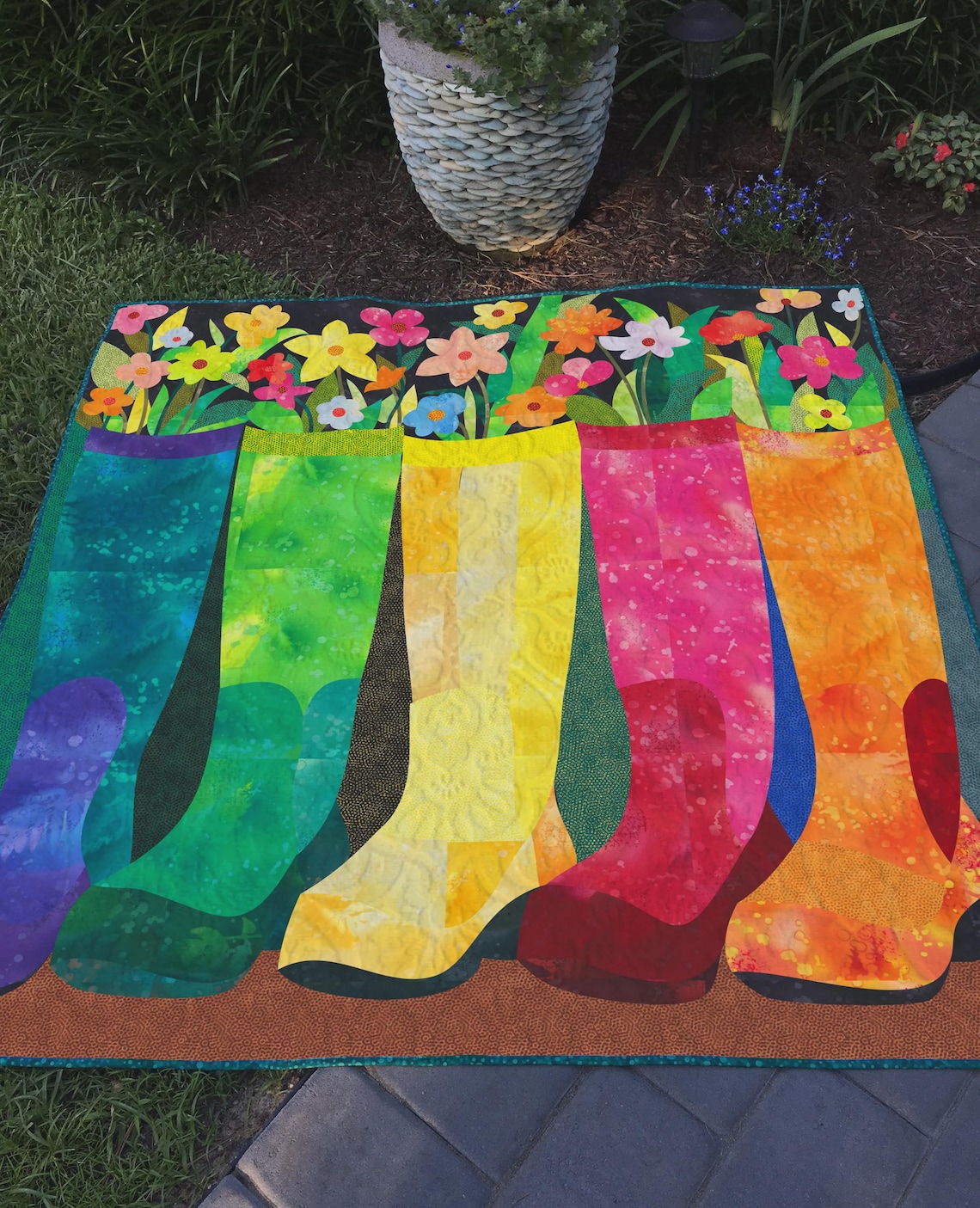 Blooming Boots Quilt Pattern - Etsy