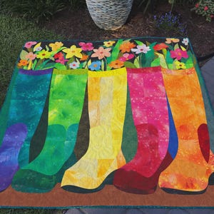 Blooming Boots Quilt Pattern - Etsy