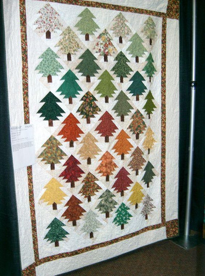 Autumn Pines Quilt Pattern - Etsy