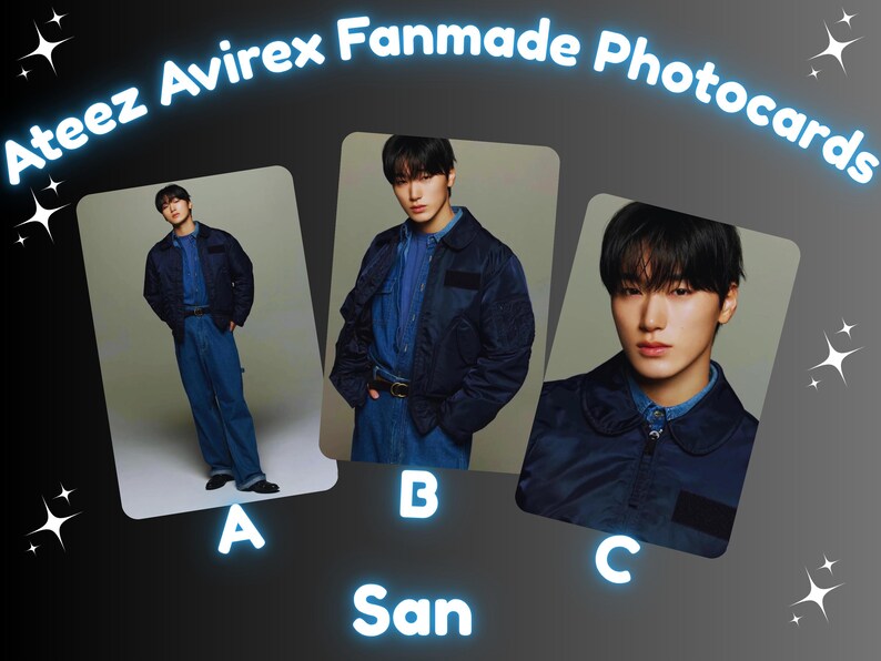 Ateez X Avirex Fanmade Kpop Photocards - Etsy