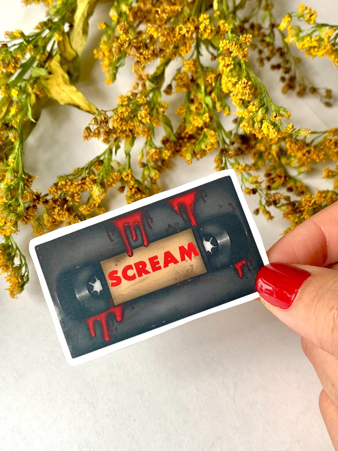Scream VHS Tape Vinyl Sticker for Laptops, Journals and More / Water ...