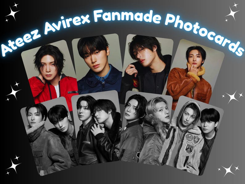 Ateez X Avirex Fanmade Kpop Photocards - Etsy