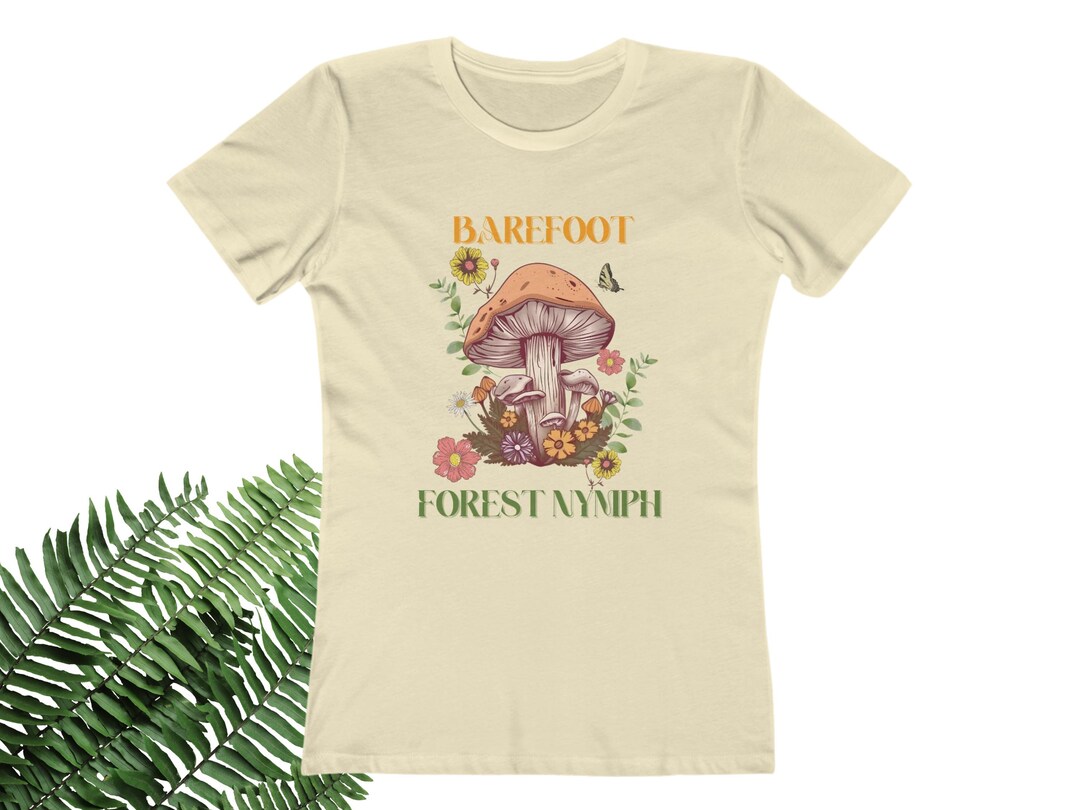 Boho Hippi Nature Lover Barefoot Girl Aesthetic, Natural Vibes Shirt ...
