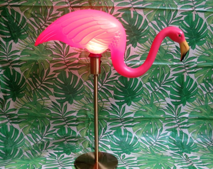 RESERVED for BUTCH Pink Flamingo Lamp Midcentury 1960's Lawn Ornament ...