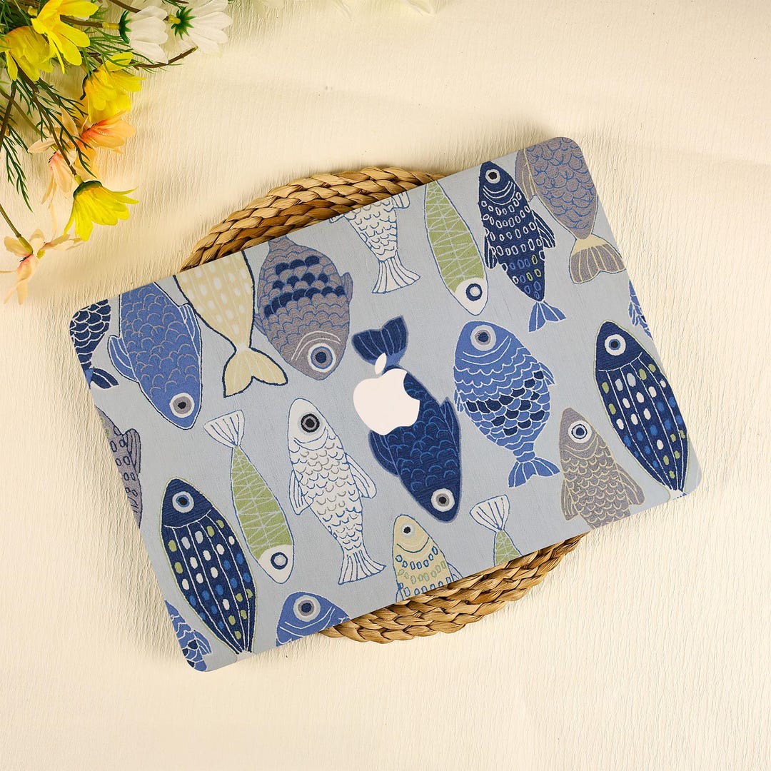 Japanese Style Fish MacBook Case for Custom MacBook 2025 Air 15 13 ...
