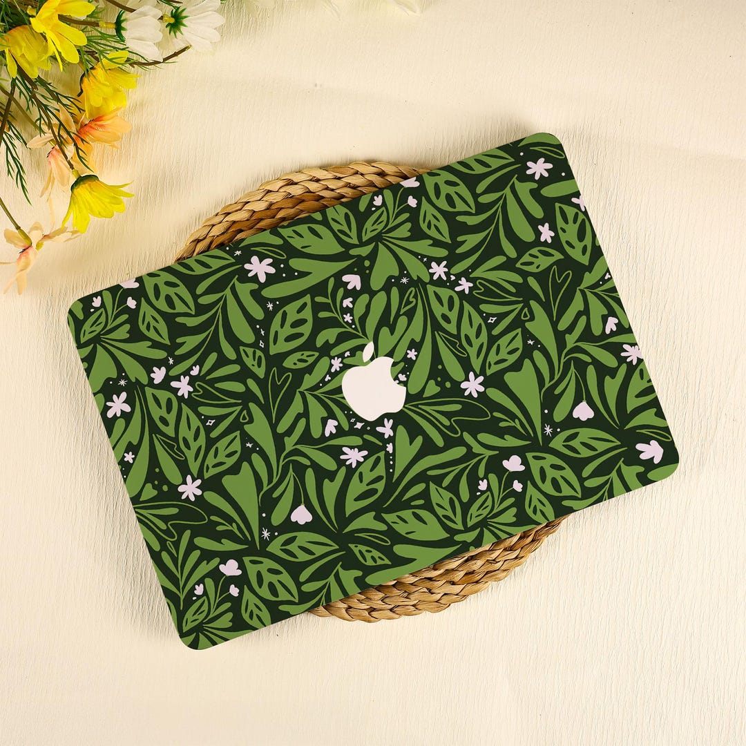 Dark Green Art MacBook Case MacBook 2025 Air 15/13 Pro 13/14/15/16 2020 M2 2022 2024 M4 MacBook ...