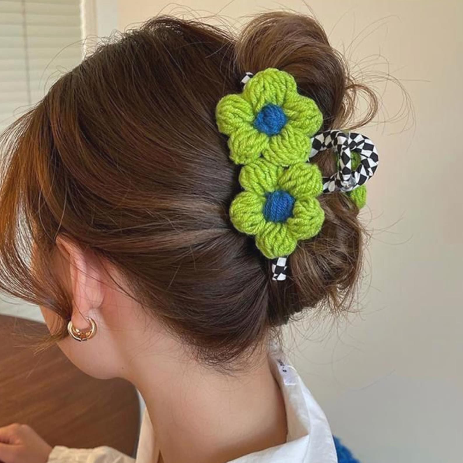 Crochet Flower Hair Clips, Floral Hair Clip, Handmade Hair Grip, Pretty ...