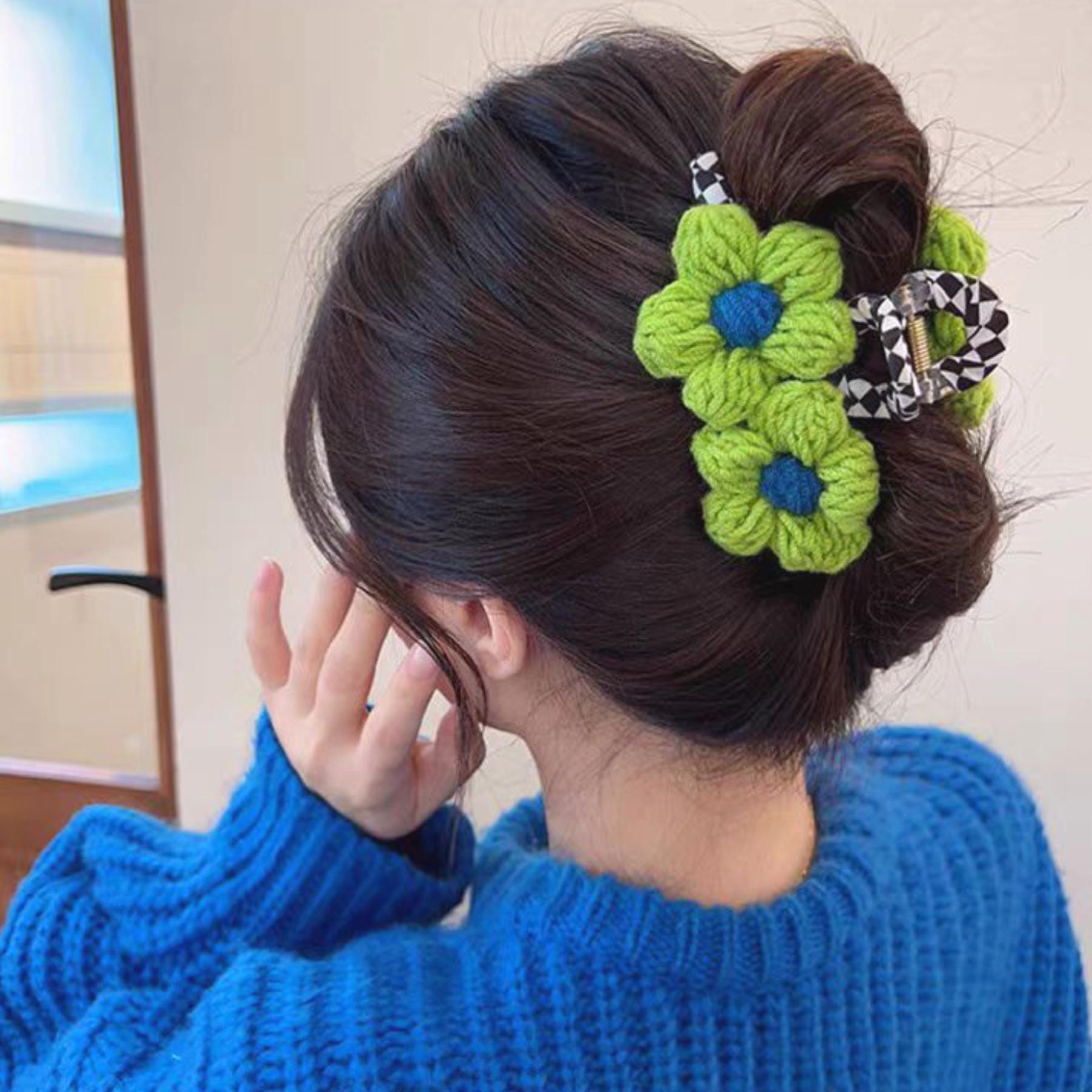 Crochet Flower Hair Clips, Floral Hair Clip, Handmade Hair Grip, Pretty ...