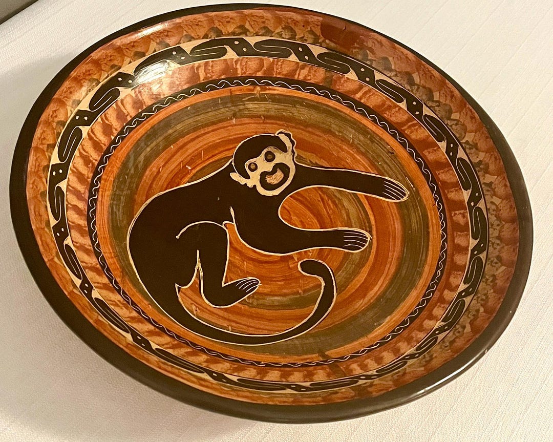 Vintage Costa Rican Guaitil Pottery Serving Bowl| Ceramic Pottery ...