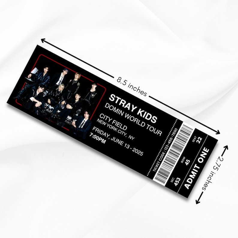 Editable Stray Kids Dominate Concert Ticket, World Tour 2025, Dominate World Tour North America ...