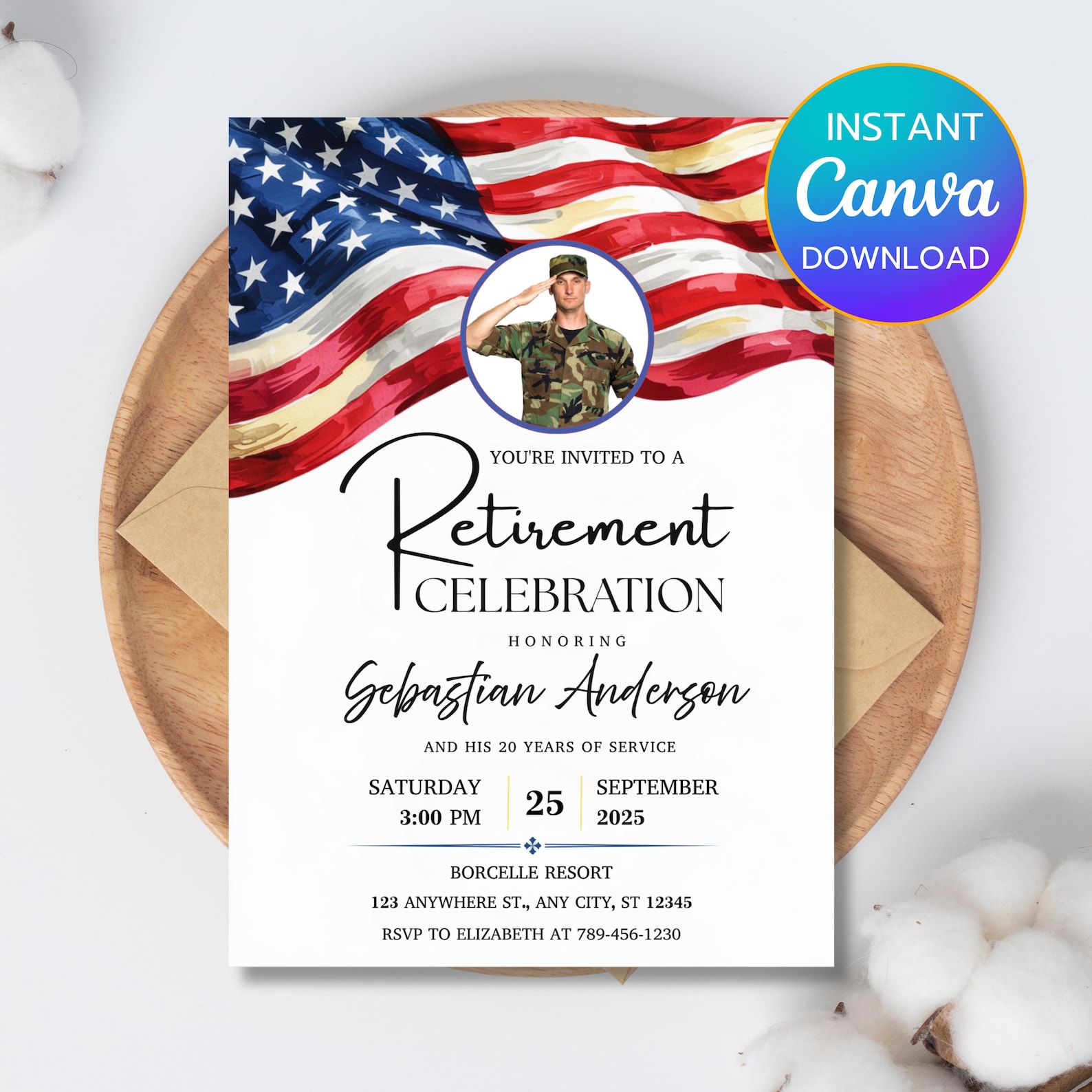 Military Retirement Celebration Invitation, Retirement Party Invite ...