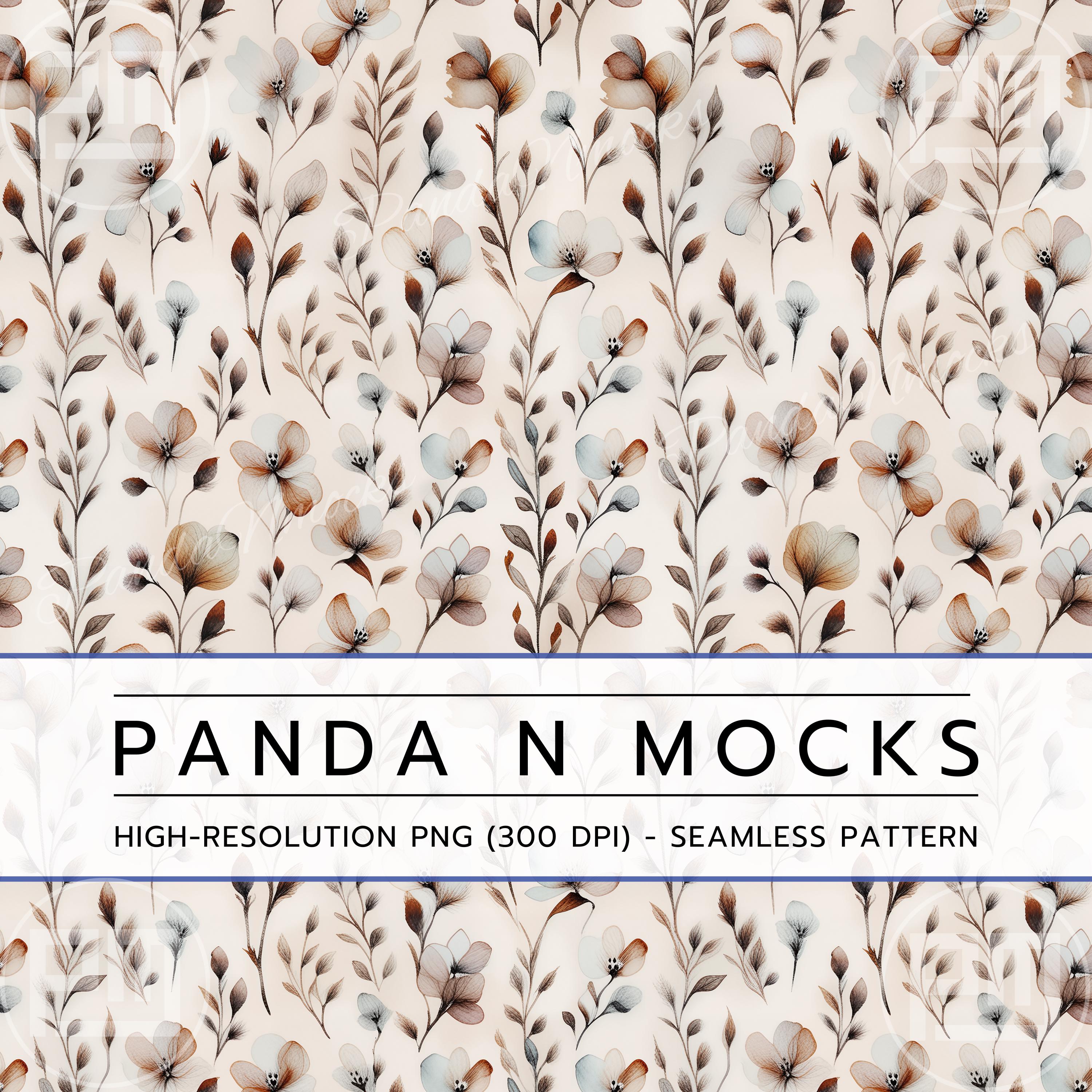 Neutral Watercolor Floral Seamless Pattern | Boho Flower Digital Paper ...