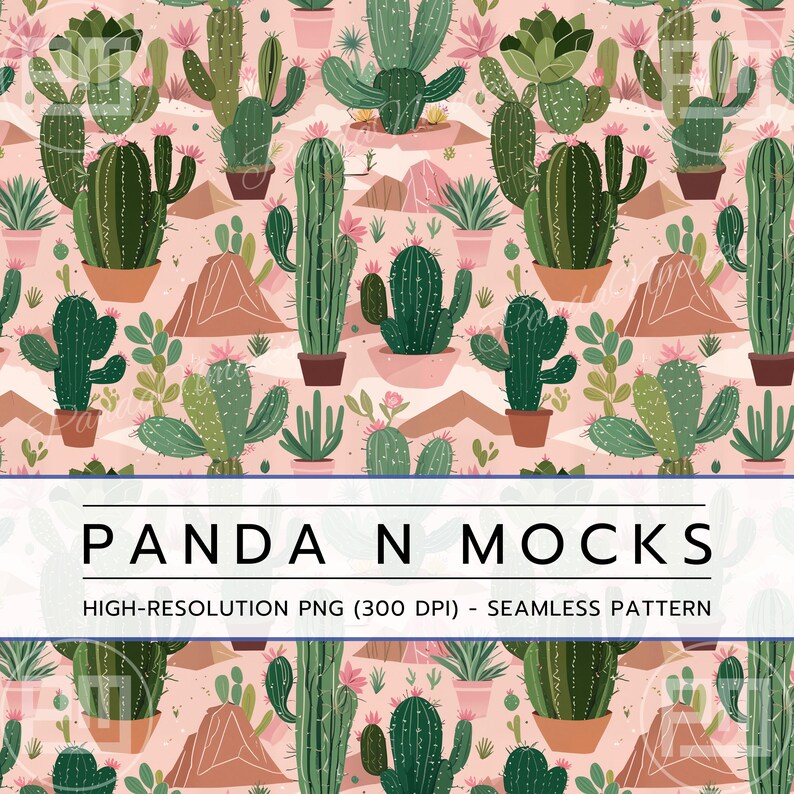 Cactus and Succulent Seamless Pattern | Digital Download | Desert ...