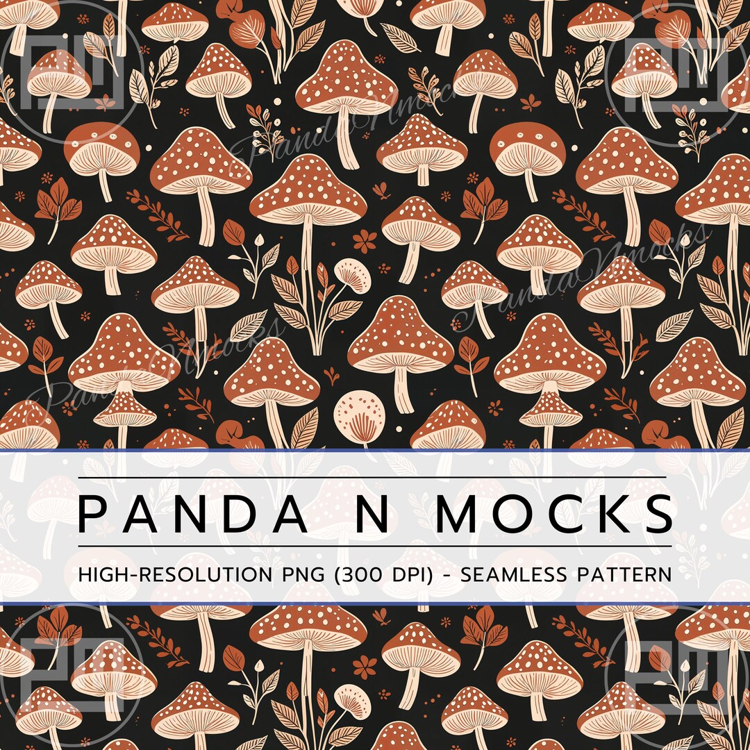 Whimsical Mushroom Seamless Pattern | Digital Download | Autumn ...