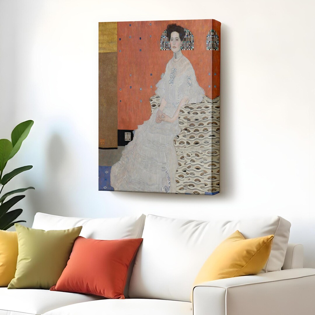 Gustav Klimt Portrait of Fritza Riedler, Portrait Canvas Wall Decor ...