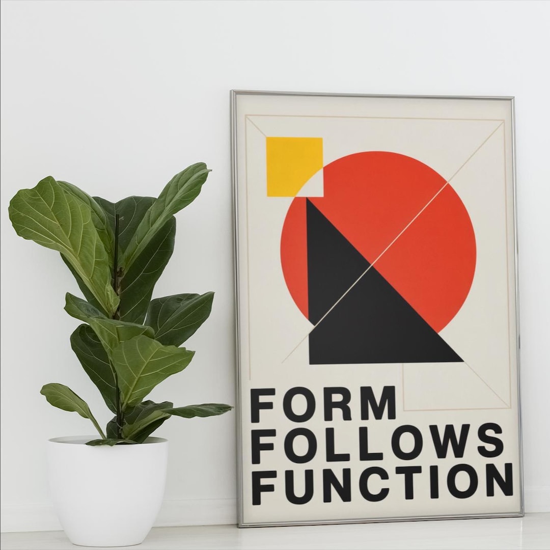 Bauhaus Poster – Form Follows Function Print, Modernist Wall Art ...