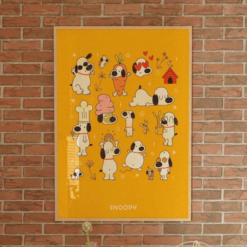 Snoopy Inspired Poster Design - Hand Rendered Snoopy Multiverse Print ...
