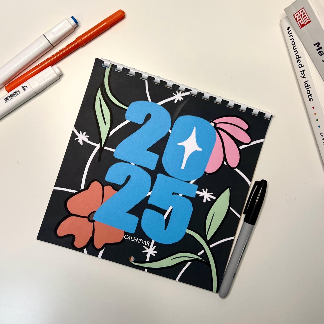 Birth Flower Calendar 2025-vibrant and Abstract Monthly Floral Wall Art ...