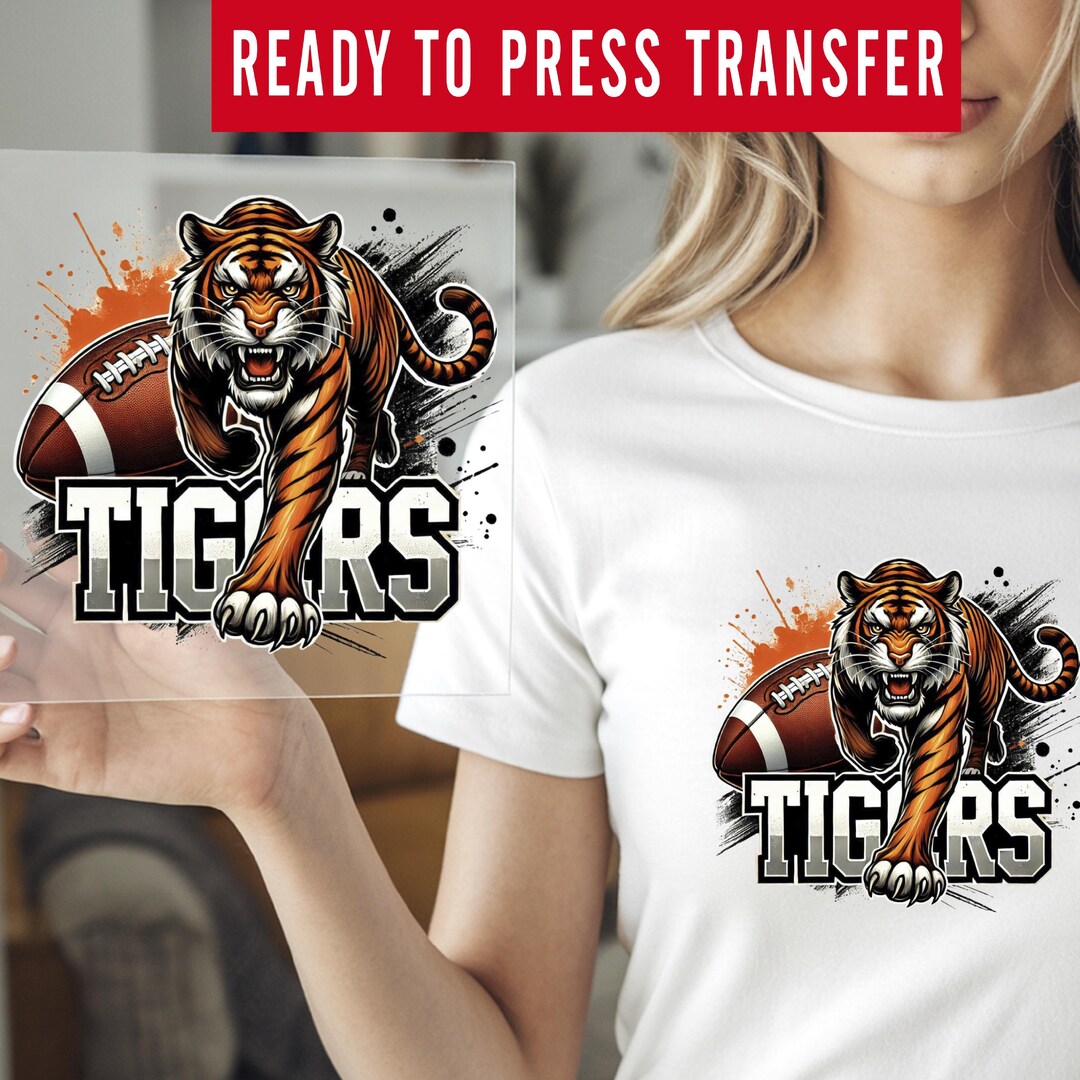 Football Tigers Dtf Transfer, Football Toucdown Ready to Press Dtf ...