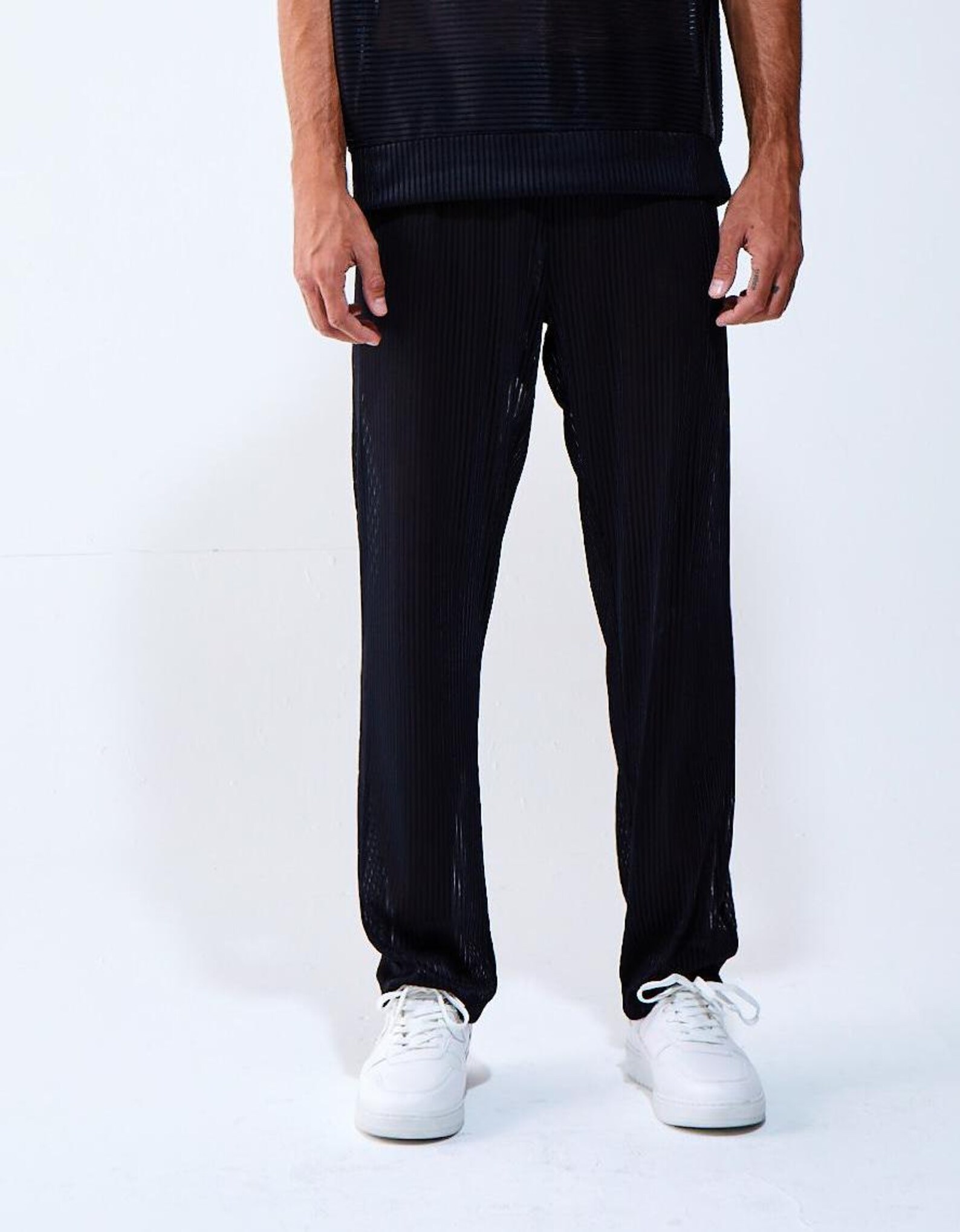 Men’s Black Sheer Pants – Translucent Loose Trousers, Lightweight ...