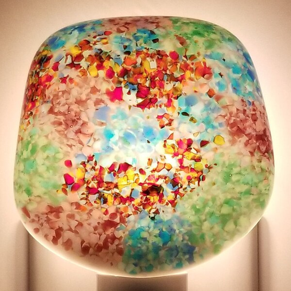 Fused Glass Lamp - Etsy