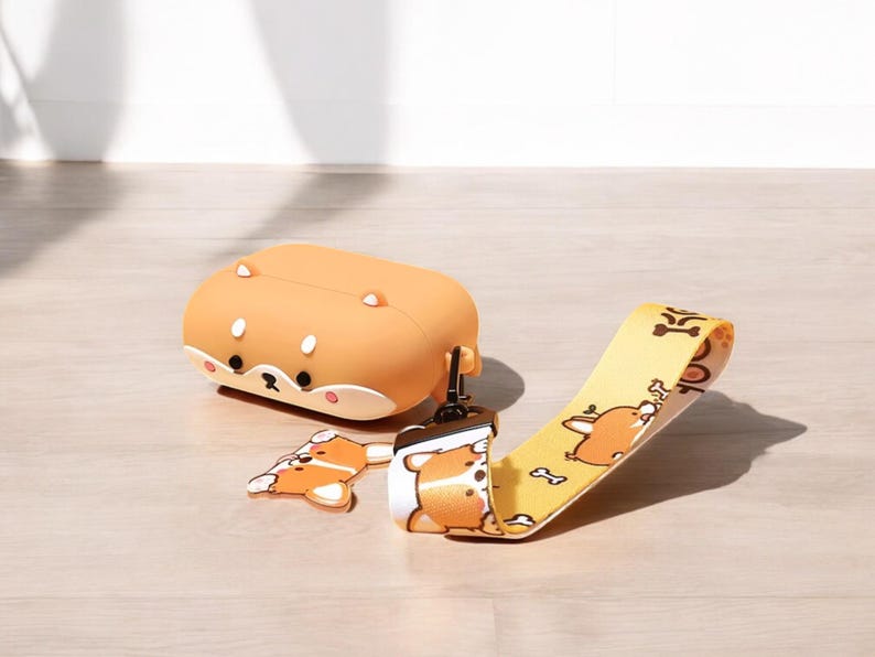 Cute Dog Earbud Case | Fun Silicone Cover | Wireless Earphones Pouch ...