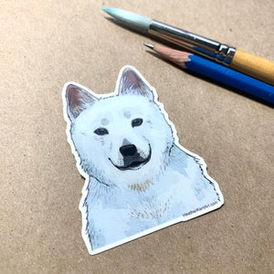 Jindo Dog Breeds Sticker Decal, Korean Jindo Dog Vinyl Sticker, 3inch ...