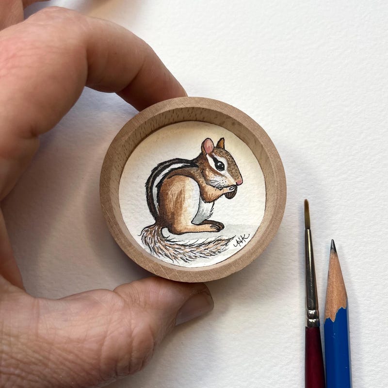 Chipmunk Art - Etsy