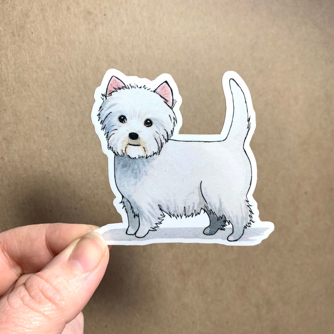 West Highland White Terrier / Westie Dog Sticker Decal, Dog Breed Vinyl ...
