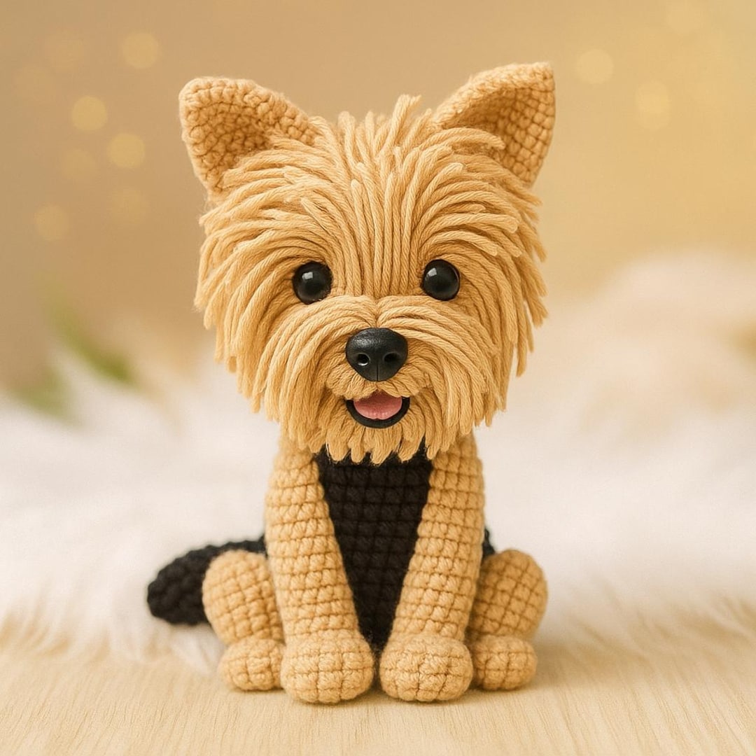 Crochet Yorkshire Pattern - Amigurumi Dog PDF Tutorial, Yorkshire Puppy ...