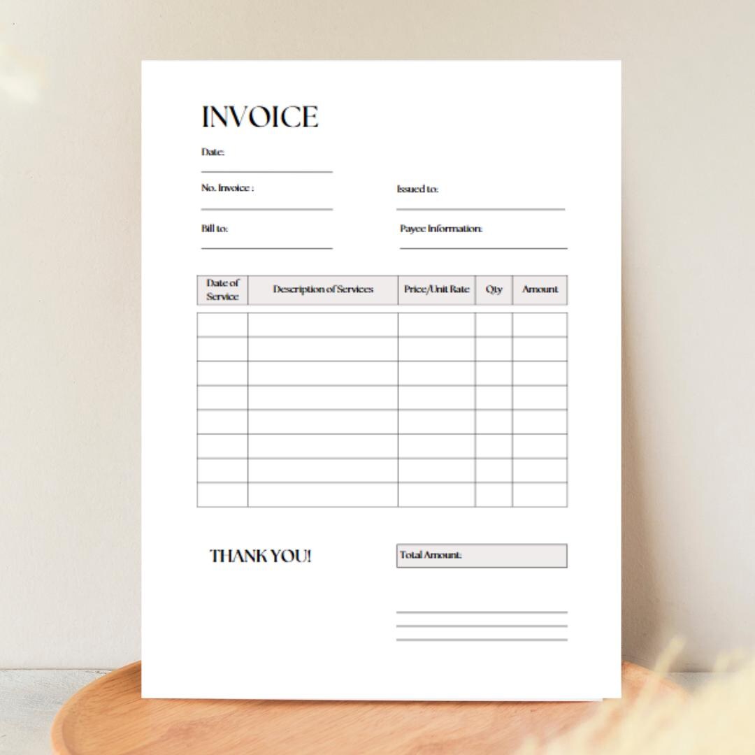 Simple and Ready to Use Invoice for All Businesses Clean and Aesthetic ...