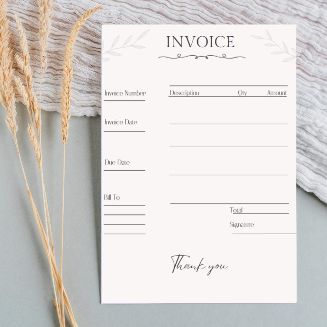 Aesthetic Invoice Simple and Easy for Businesses Light Pink Pastel ...