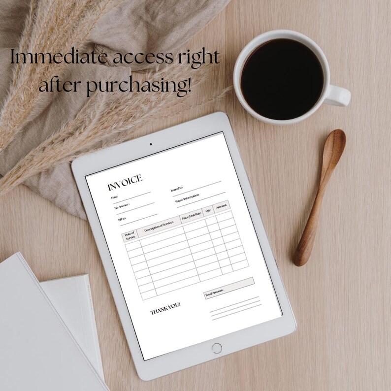 Editable Invoice Template: Modern Billing Sheet (digital Download) - Etsy