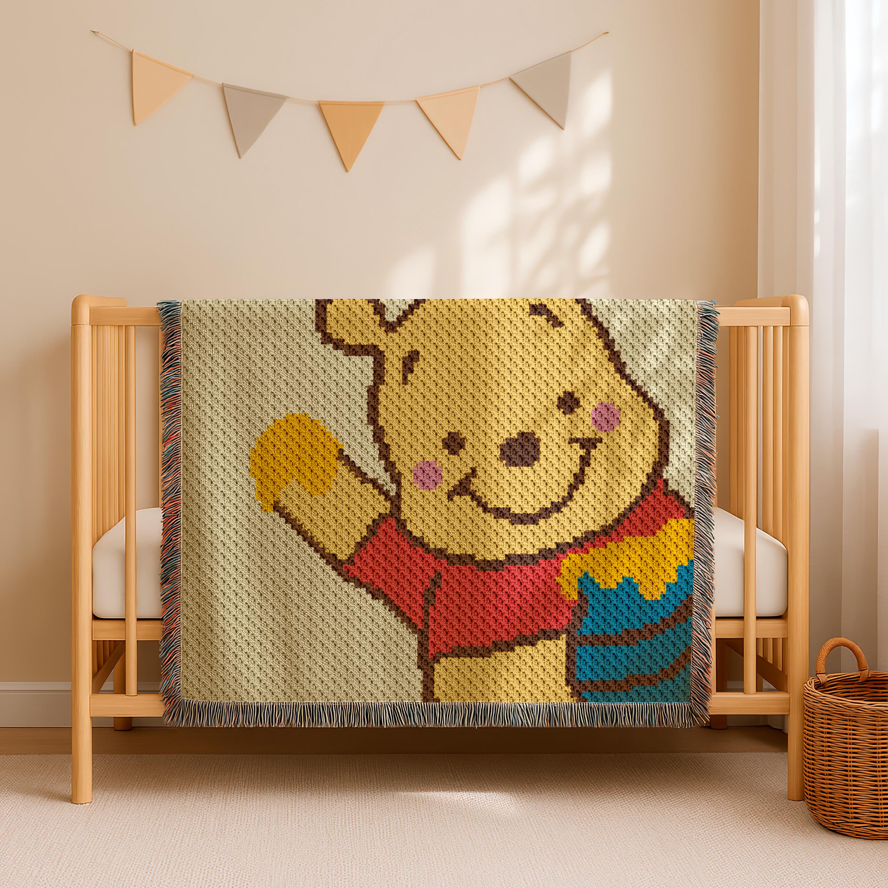 Winnie the Pooh Honey Pod Blanket C2C CROCHET PATTERN 90x90 Squares ...