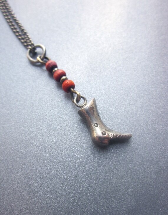 Vintage silver boot - Gem